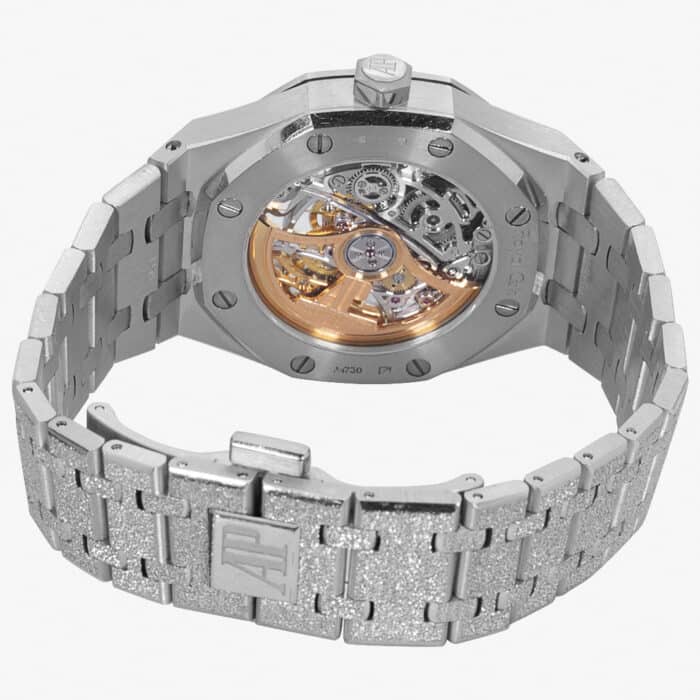 Audemars Piguet Royal Oak Open-Worked Rainbow Diamond Set Frosted 18kt ...