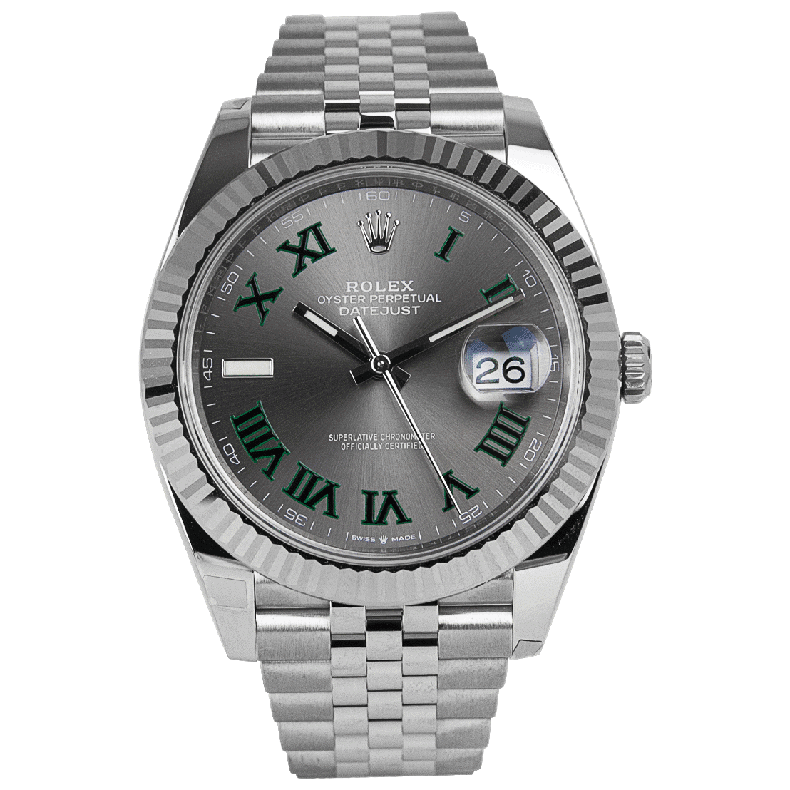 Rolex Oyster Perpetual Datejust 41mm Wimbledon 126334 | Luxe Watches