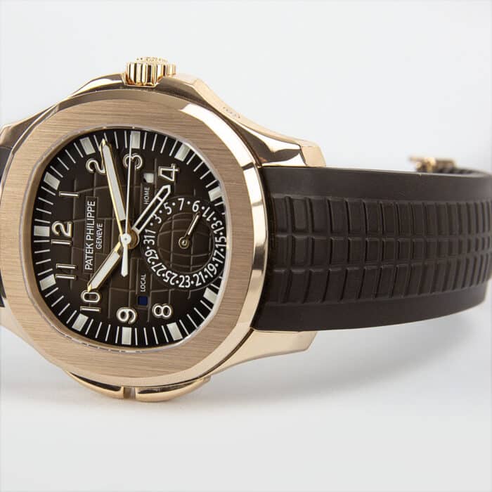 Patek Philippe Aquanaut Dual Time 18kt Rose Gold 5164R-001 | Luxe Watches